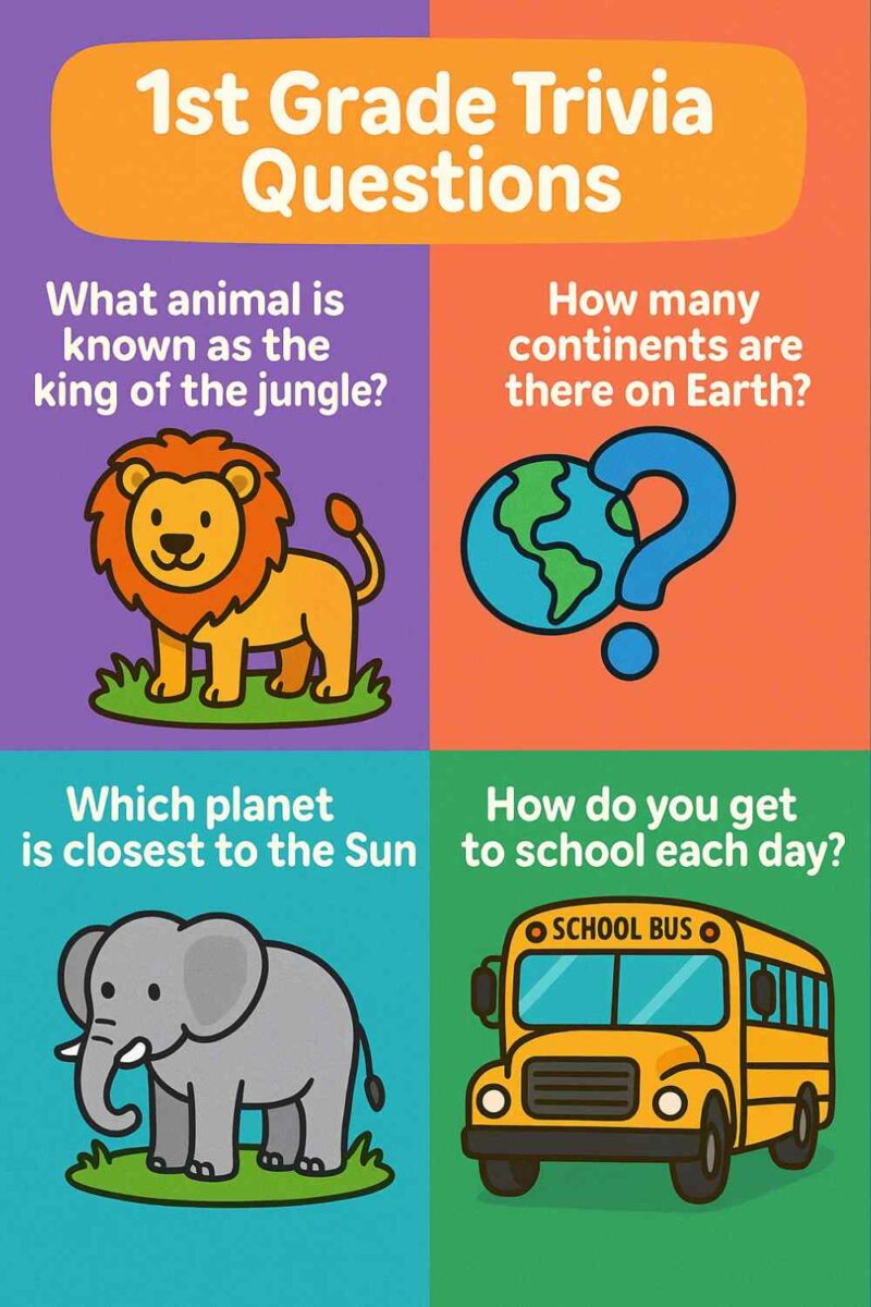 225 1st Grade Trivia Questions with Answers